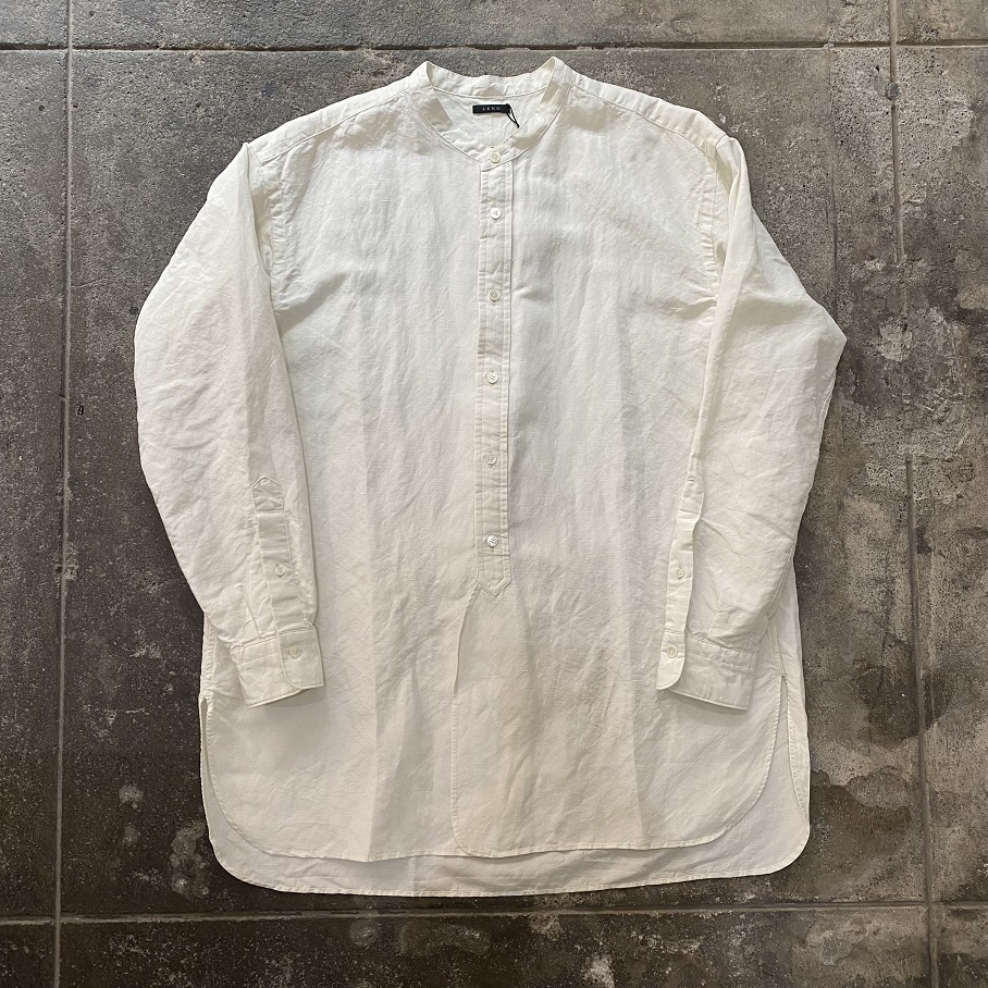 LENO BAND COLLAR SHIRT WHITE（UNISEX） | SIGNAL GARMENTS