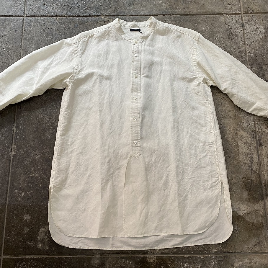 LENO BAND COLLAR SHIRT WHITE（UNISEX） | SIGNAL GARMENTS