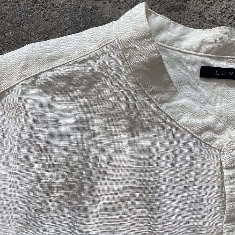 LENO BAND COLLAR SHIRT WHITE（UNISEX） | SIGNAL GARMENTS